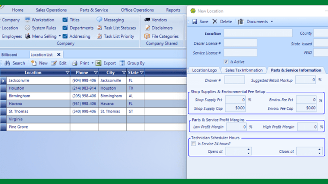 Dealership management software supporting growth, multiple locations